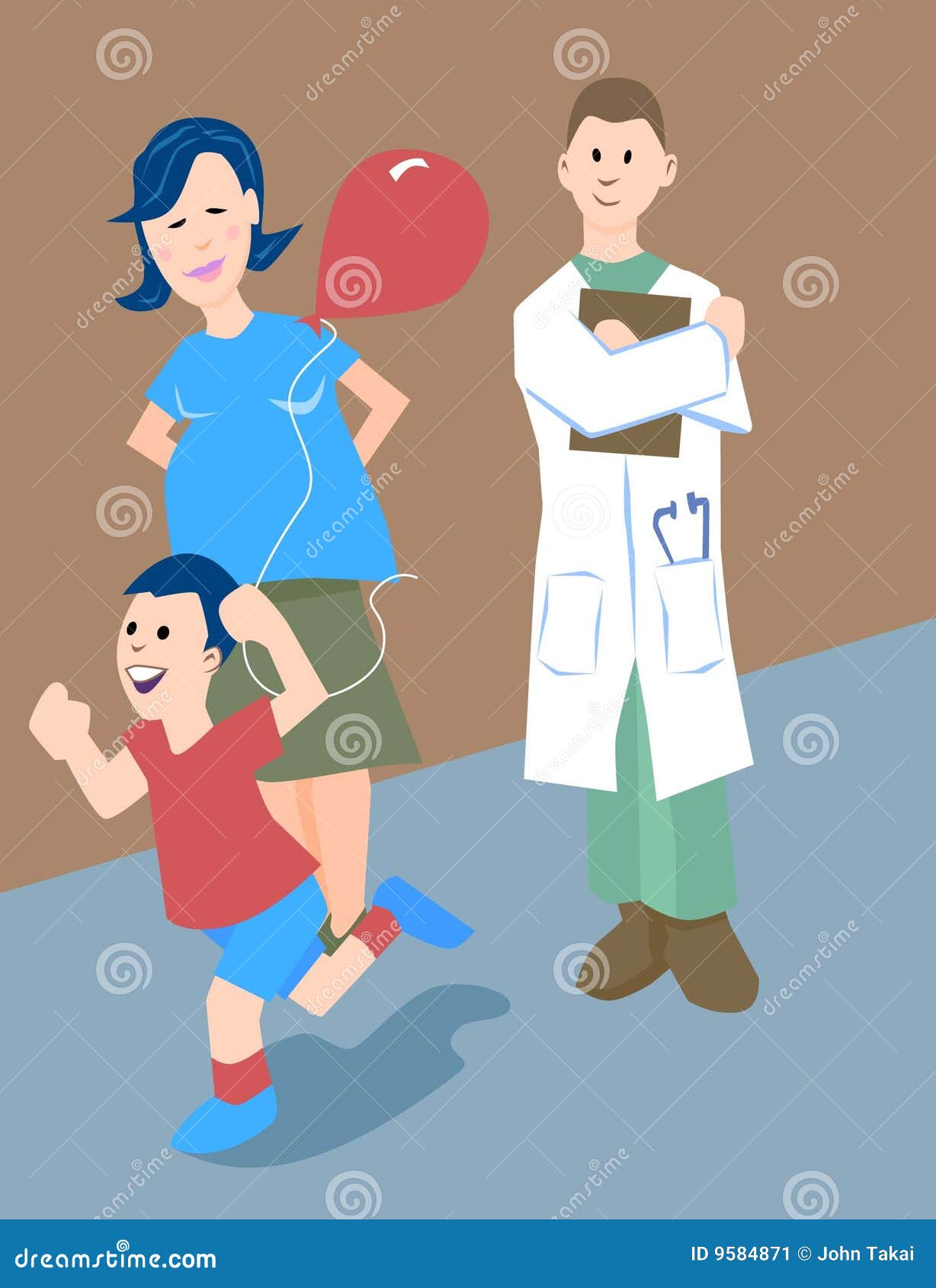 Hospital Visit Cartoon Vector | CartoonDealer.com #9584871