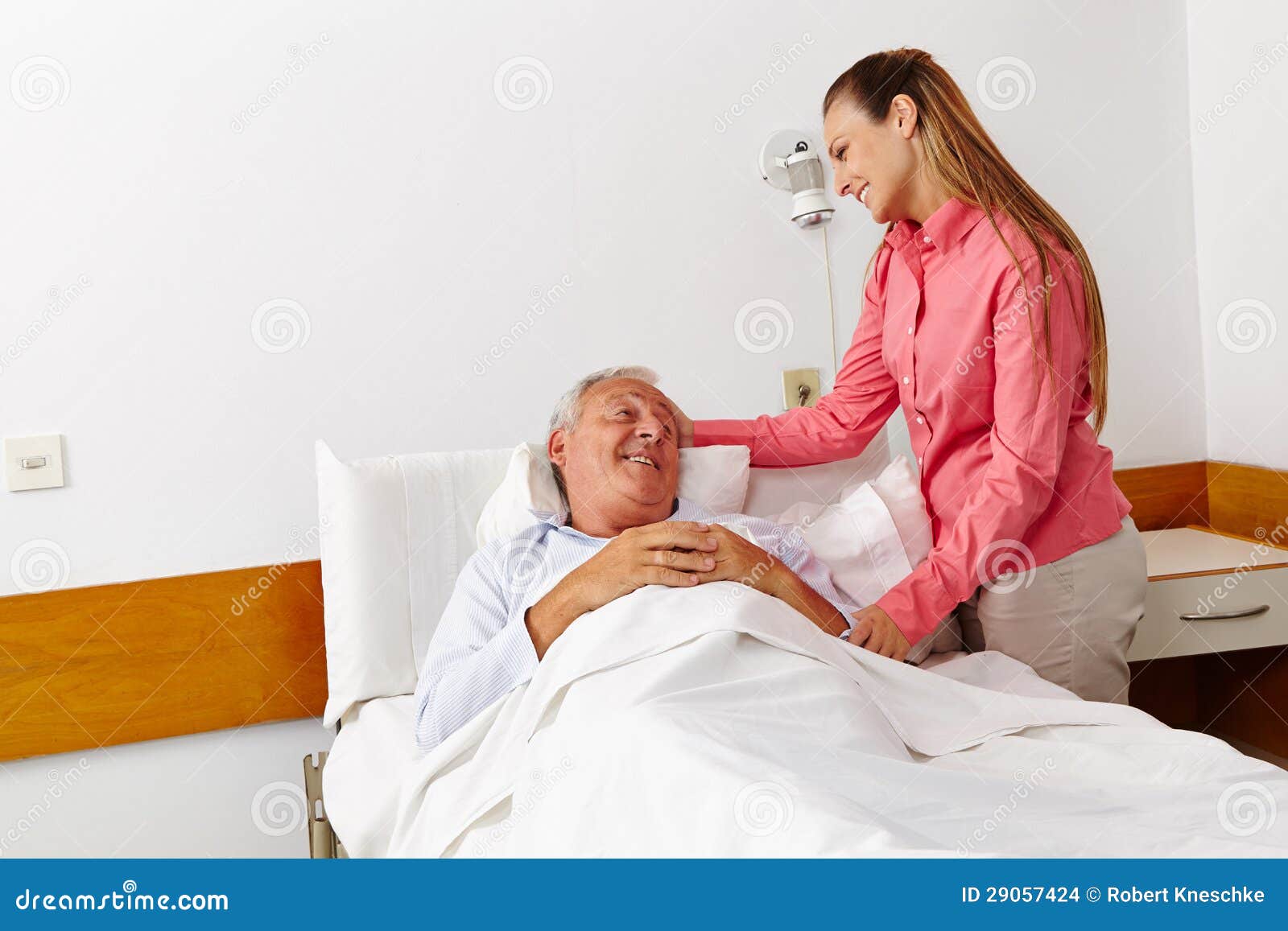 Hospital Visit from the Family for Stock Photo - Image of person, home ...