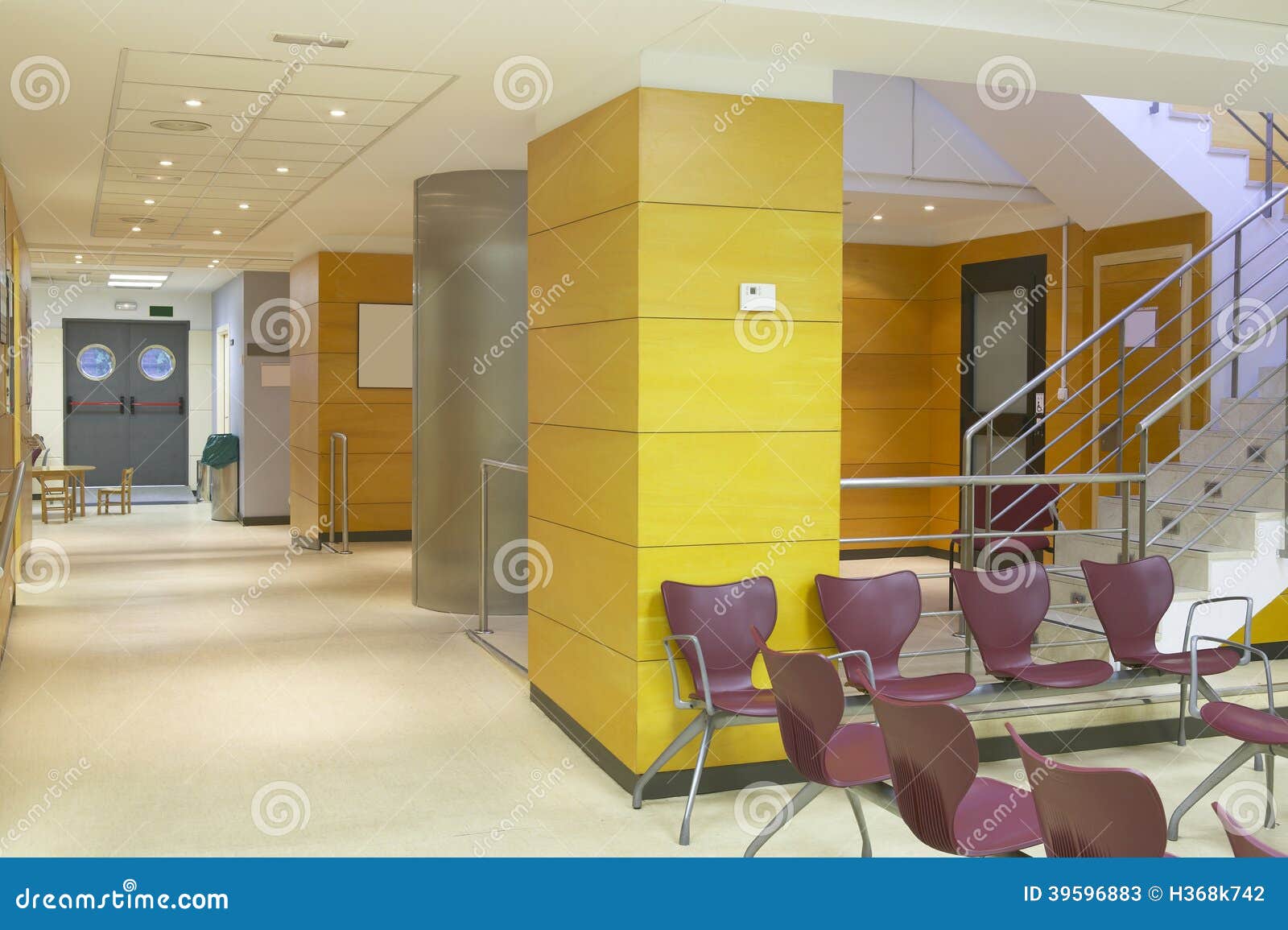 Hospital. Waiting Area with Seats. Stock Image - Image of medical ...