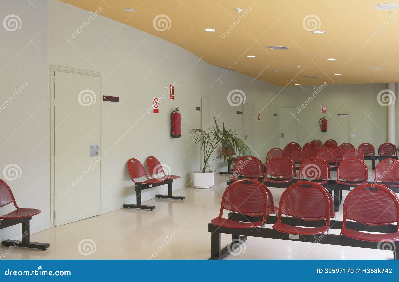 Hospital. Waiting Area with Seats. Stock Photo - Image of furniture ...