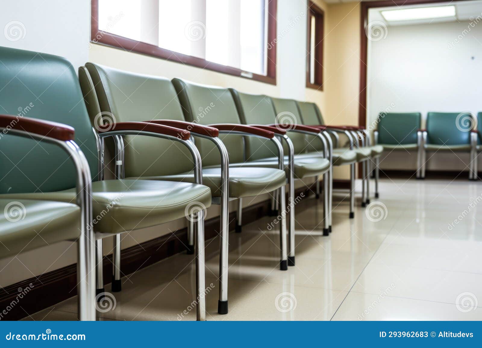 Hospital Waiting Room with Chairs in a Row Stock Image - Image of room ...