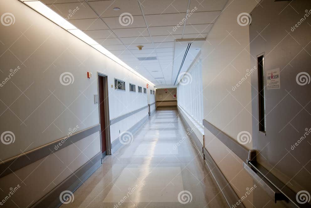 Hospital walkway stock image. Image of reflection, hospital - 9231603