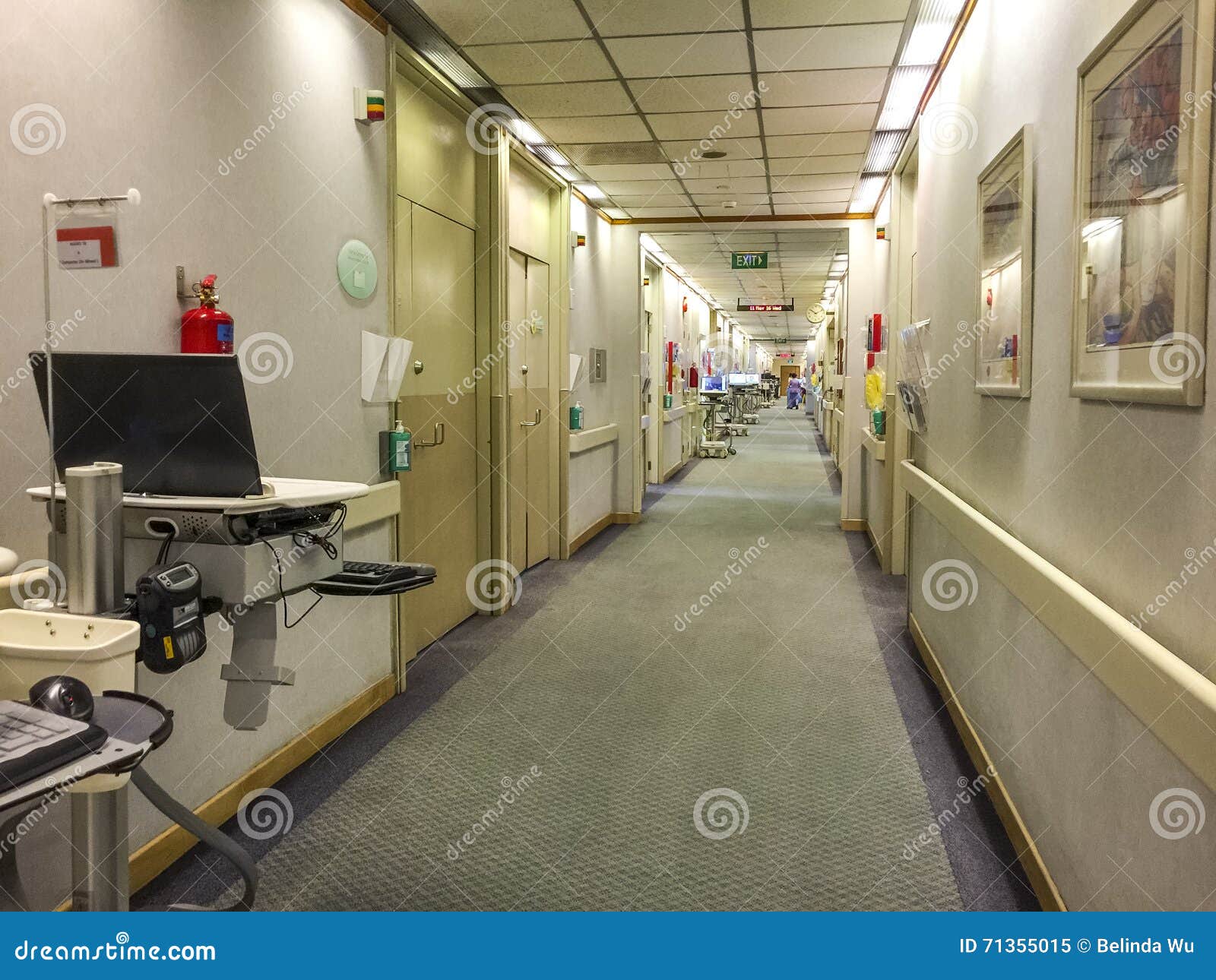 Hospital Ward Hallway editorial image. Image of facility - 71355015
