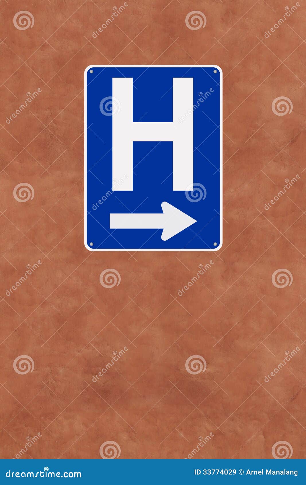 Hospital this Way stock image. Image of blue, care, mounted - 33774029