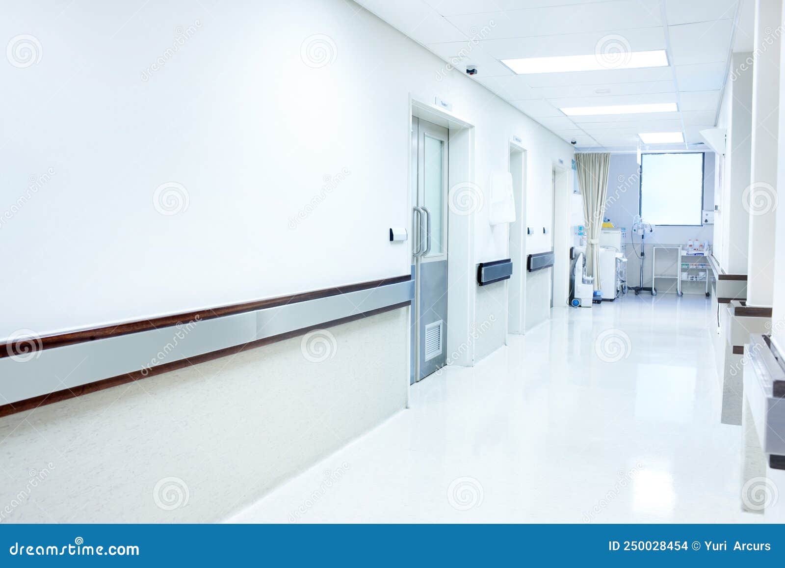 A Hospital You Can Fell Secure in. an Empty Passage Way Inside of a ...