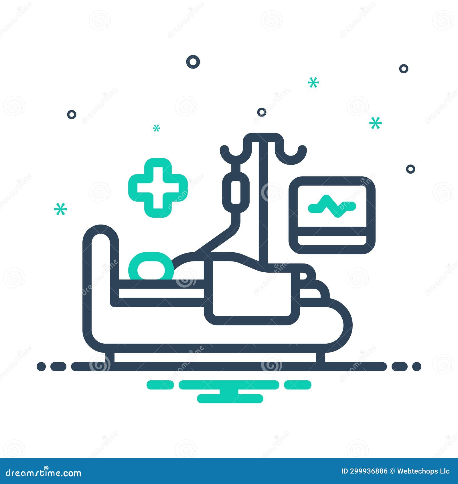 Mix Icon for Hospitalization, Patient and Healthcare Stock Vector ...