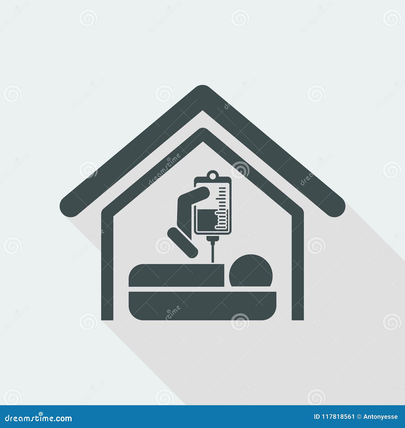 Hospitalized icon stock vector. Illustration of dose - 117818561