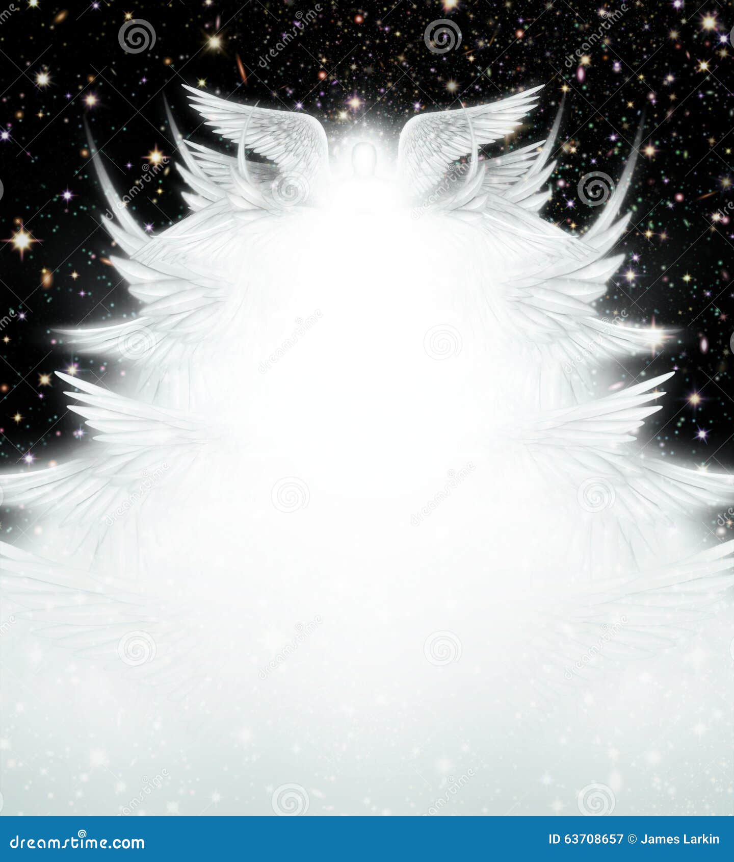 Celestial Messenger: A Blue Envelope Floating Amidst Stellar Splendor ...