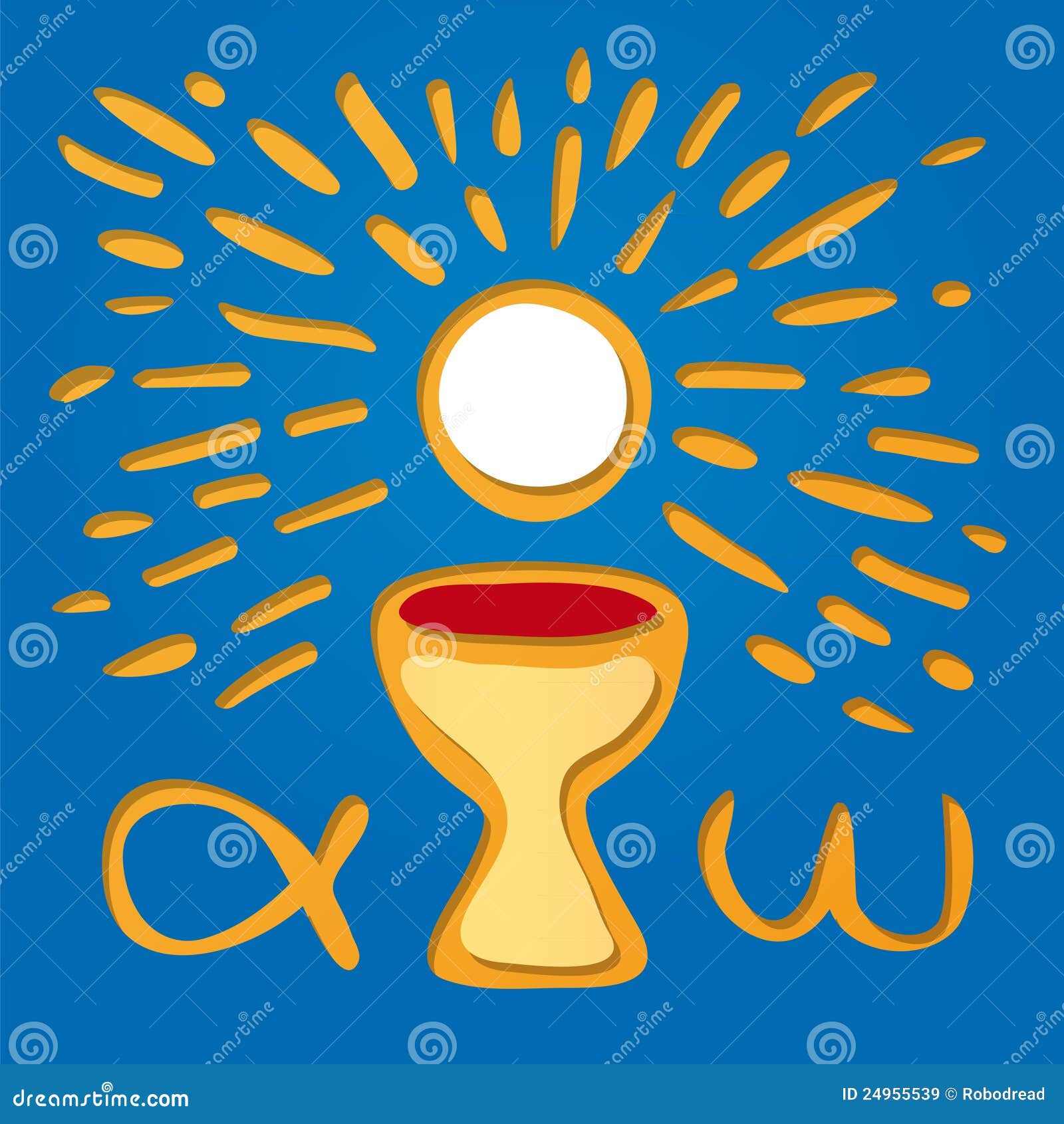 Host and chalice stock vector. Illustration of catholic - 24955539