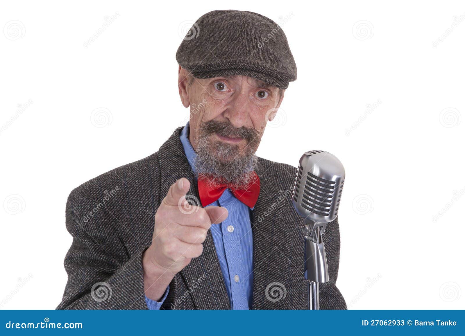 Host with Microphone Pointing Towards Audience Stock Image - Image of ...