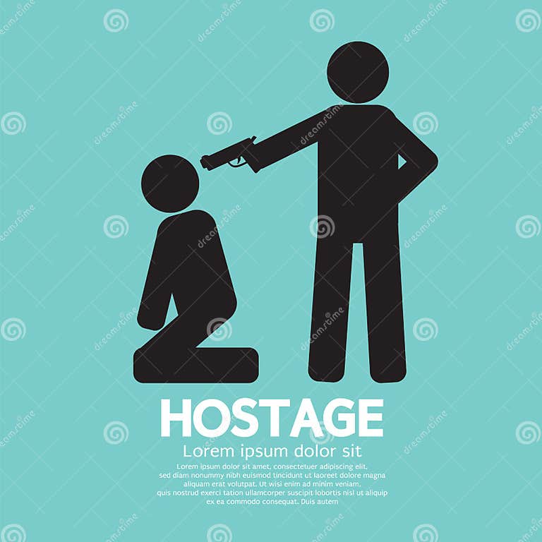 Hostage Graphic Sign stock vector. Illustration of crime - 42661560