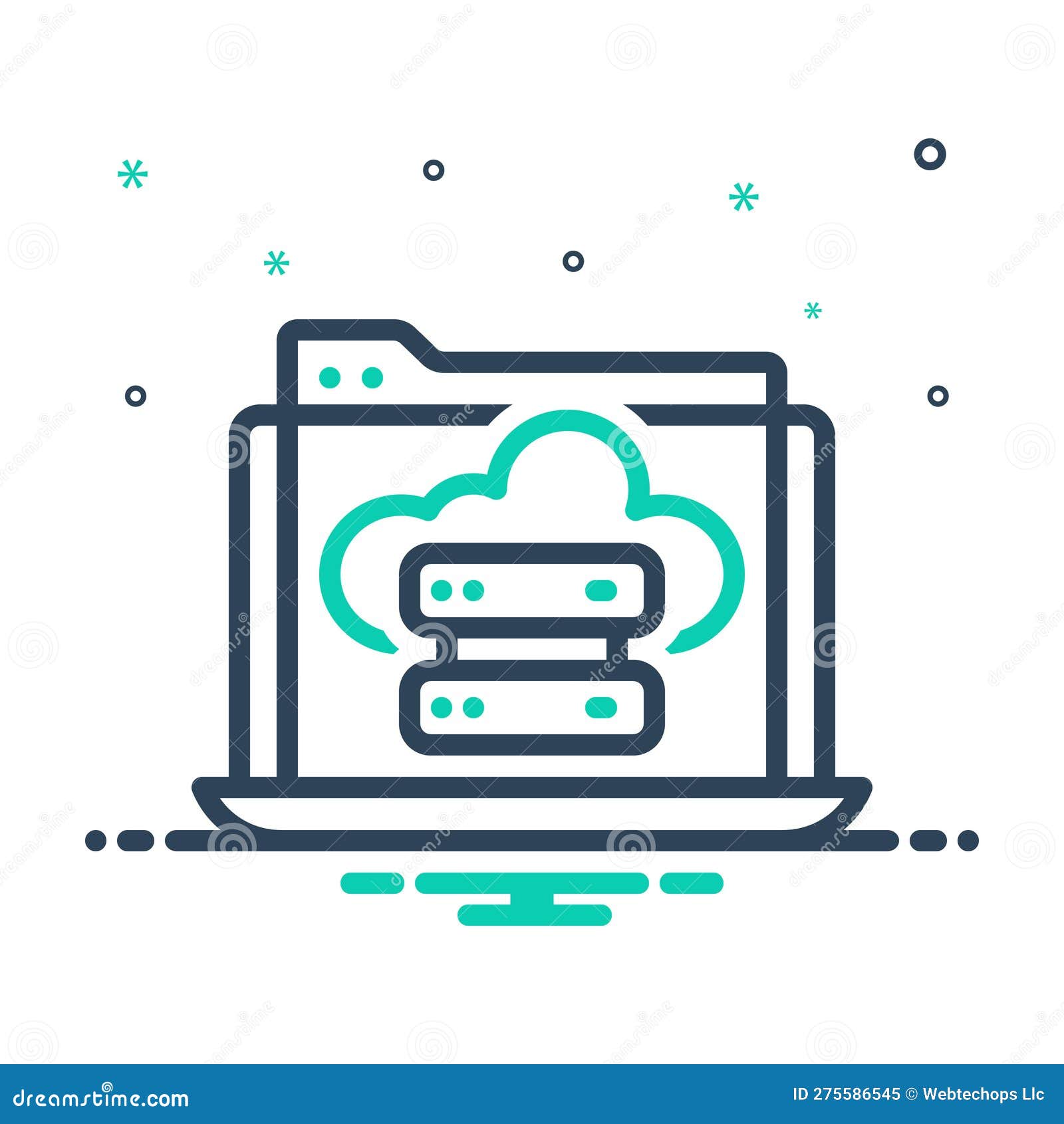 Mix Icon for Hosted, Cloud and Wireless Stock Vector - Illustration of ...