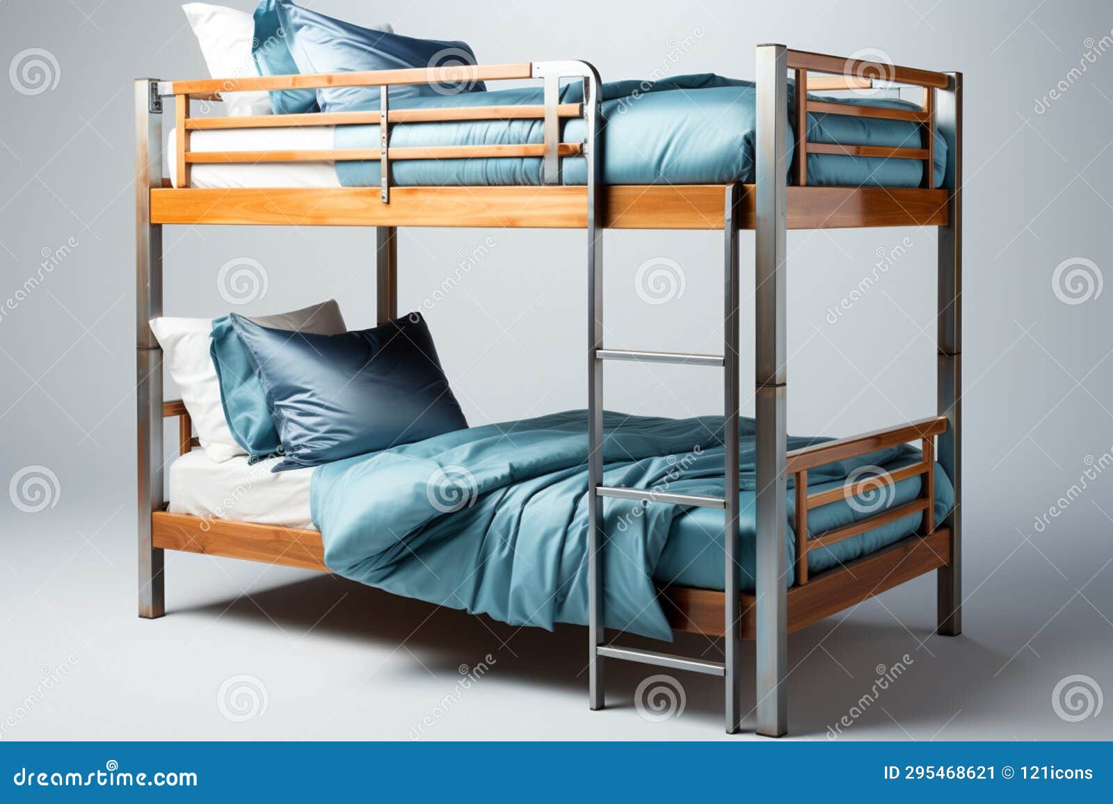 Hostel Bed on White Background Stock Illustration - Illustration of ...