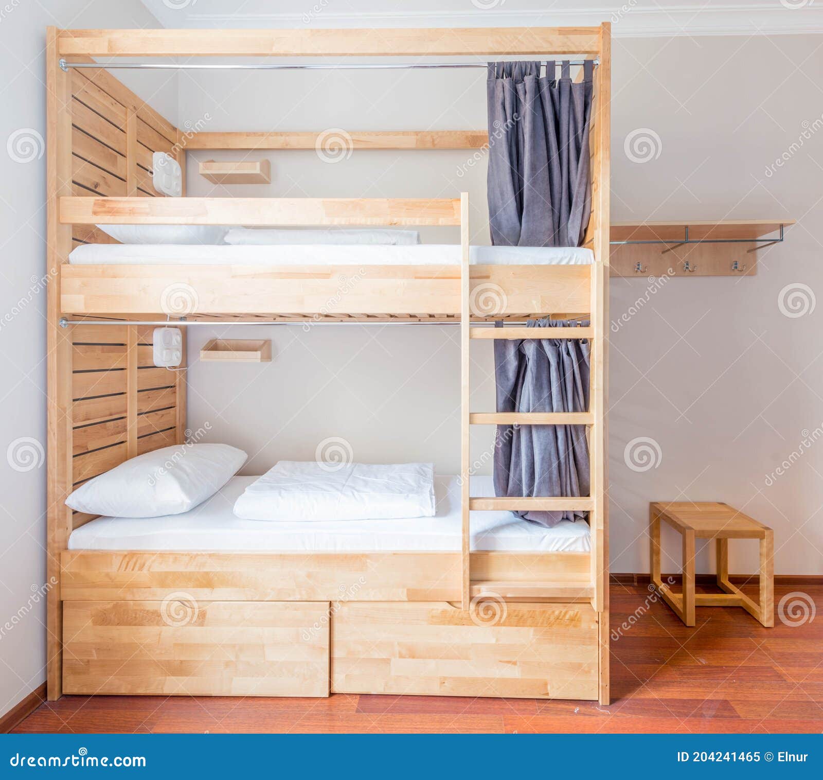 Hostel Dormitory Beds Arranged in Room Stock Image - Image of home ...