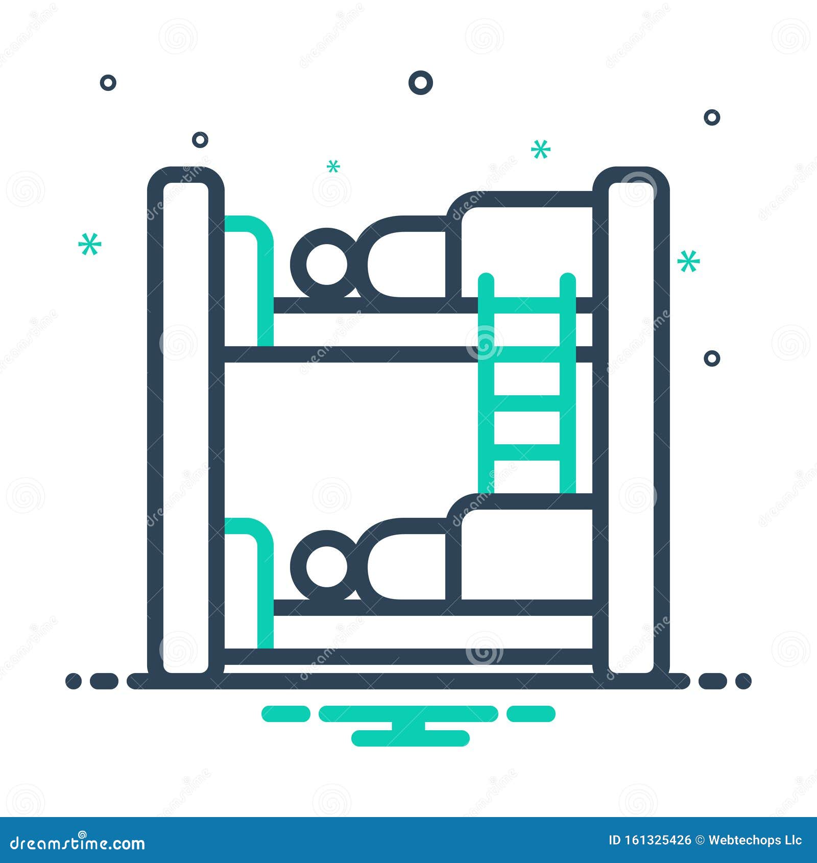 Mix Icon for Hostel, Dormitory and Dorm Stock Vector - Illustration of ...