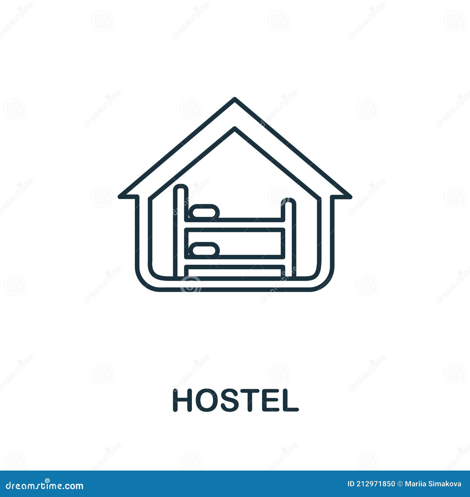 Hostel Icon. Simple Line Element Hostel Symbol for Templates, Web ...