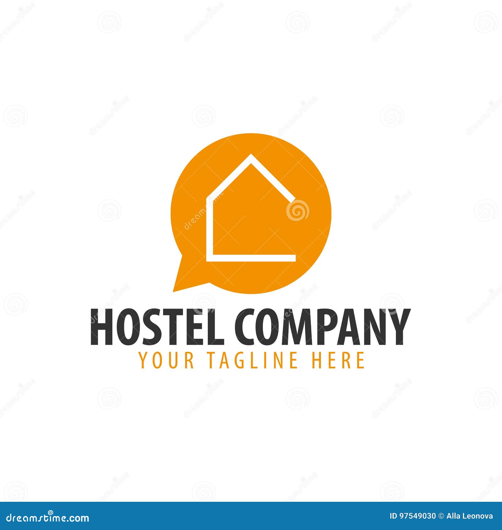 Hostel Logo For Reception Signboard Banner Vector Illustration ...