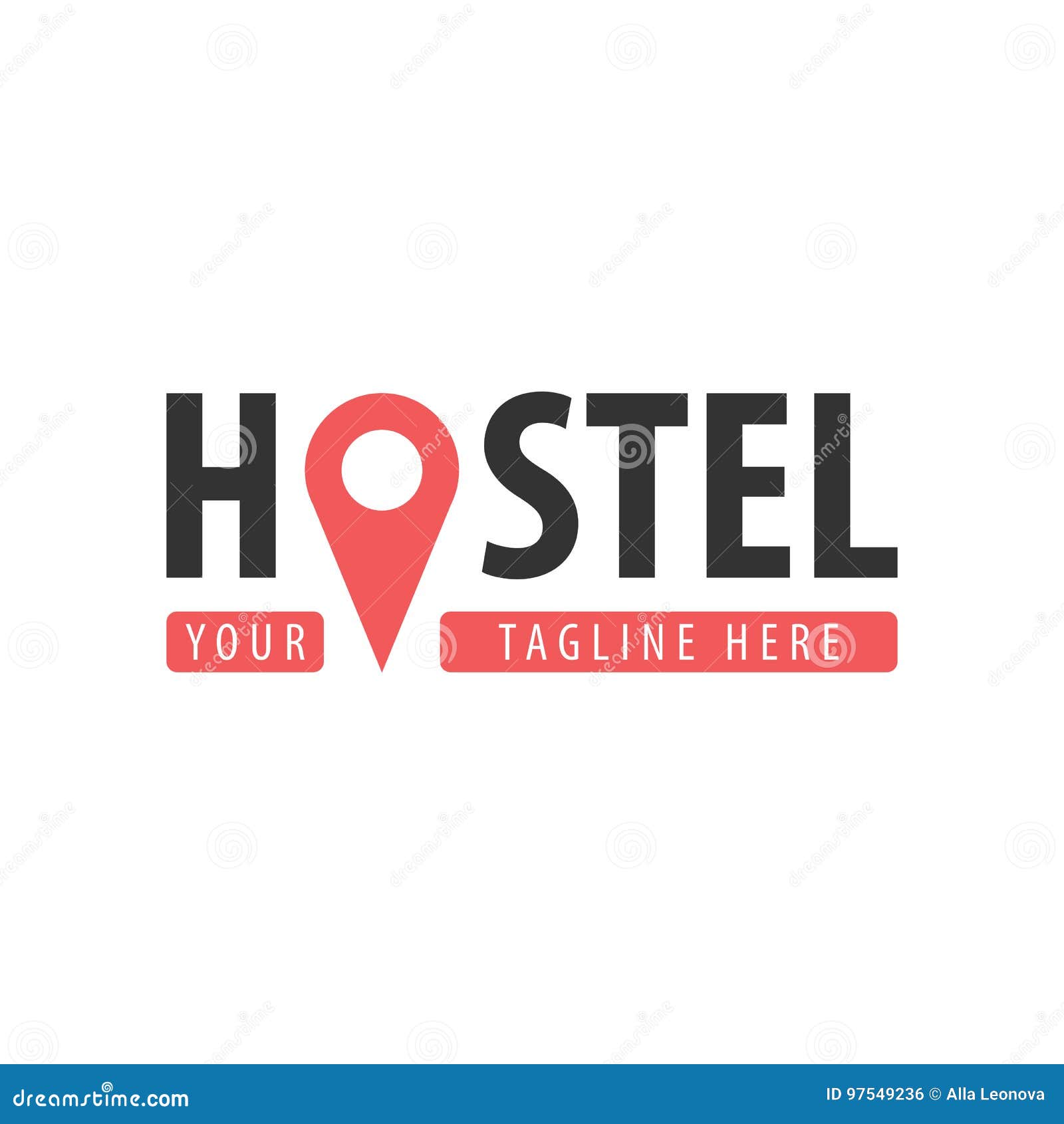 Hostel Logo. Hotel Logo. Travel Rest Place. Vector Illustration. Stock ...