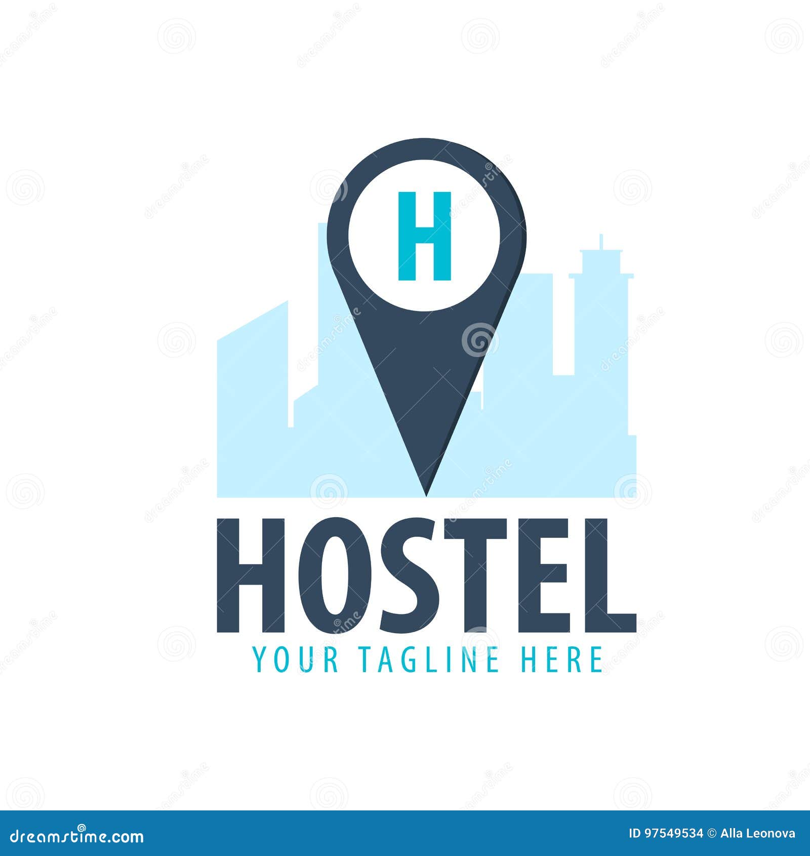 Hostel Logo. Hotel Logo. Travel Rest Place. Vector Illustration. Stock ...