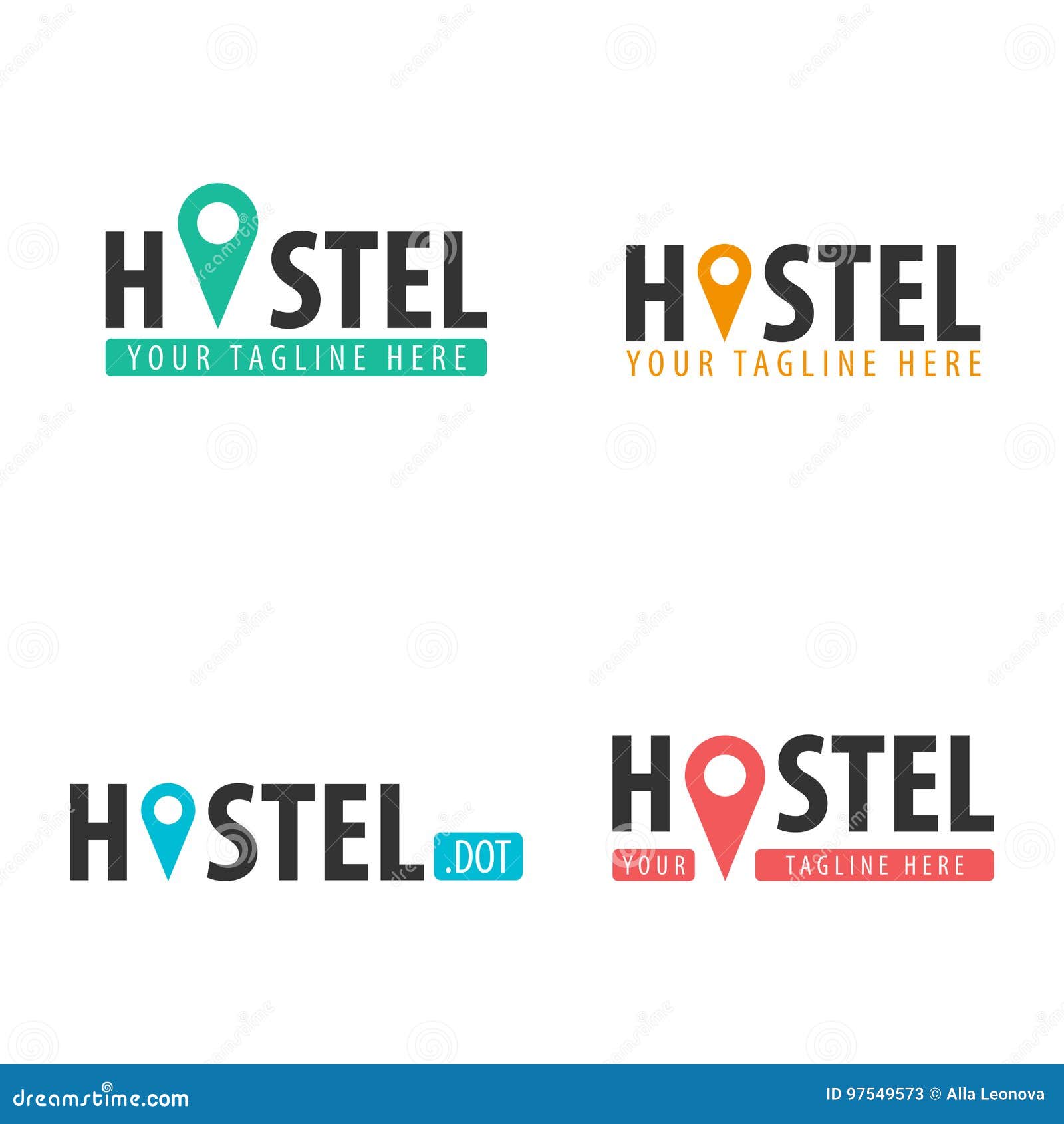 Hostel Logo. Hotel Logo. Travel Rest Place. Vector Illustration. Stock ...