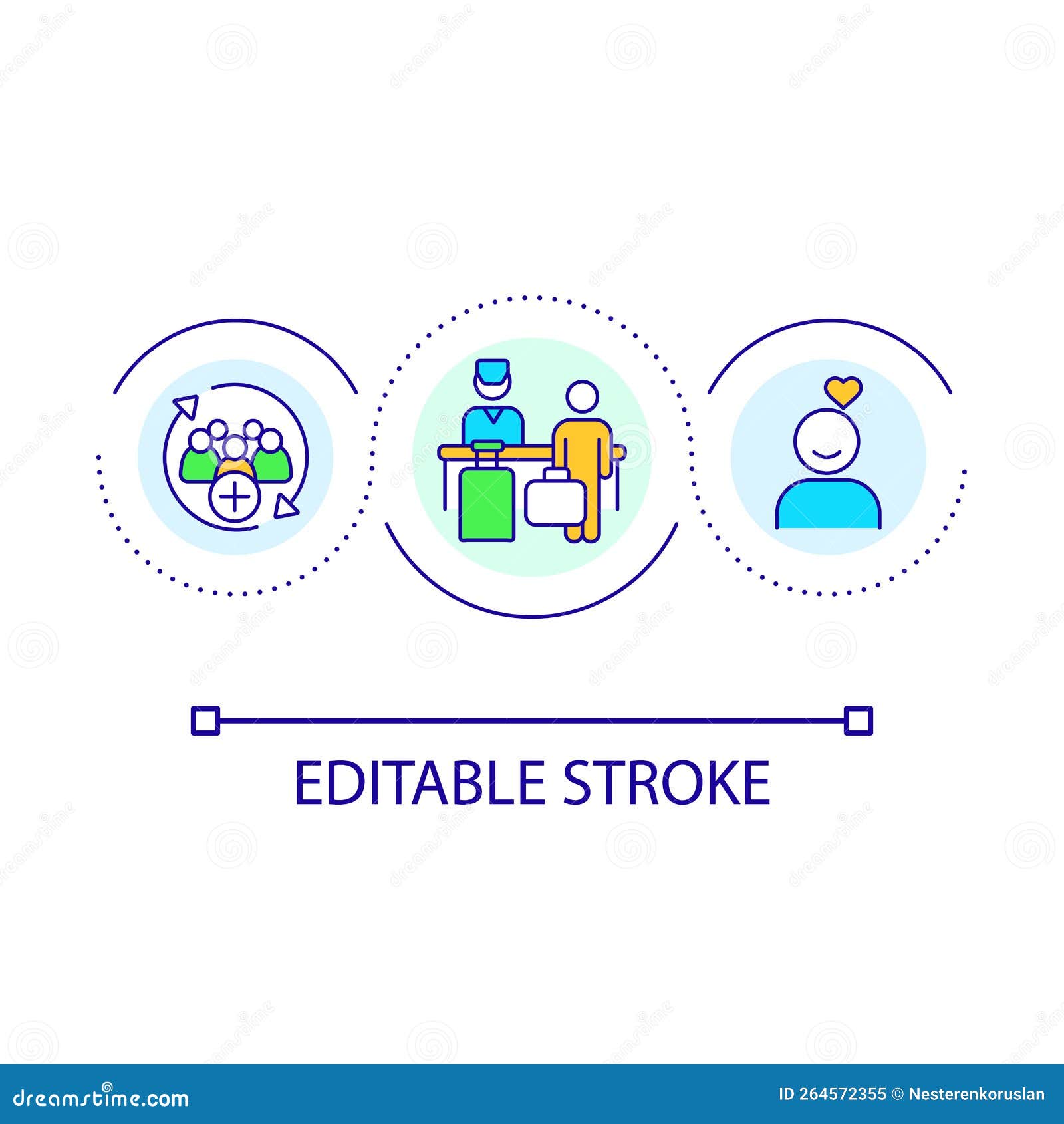 Hostel Management System Loop Concept Icon Stock Vector - Illustration ...