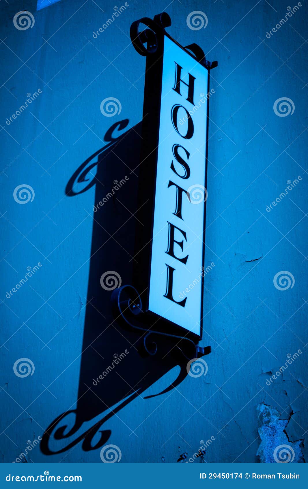Hostel sign stock photo. Image of city, banner, notice - 29450174