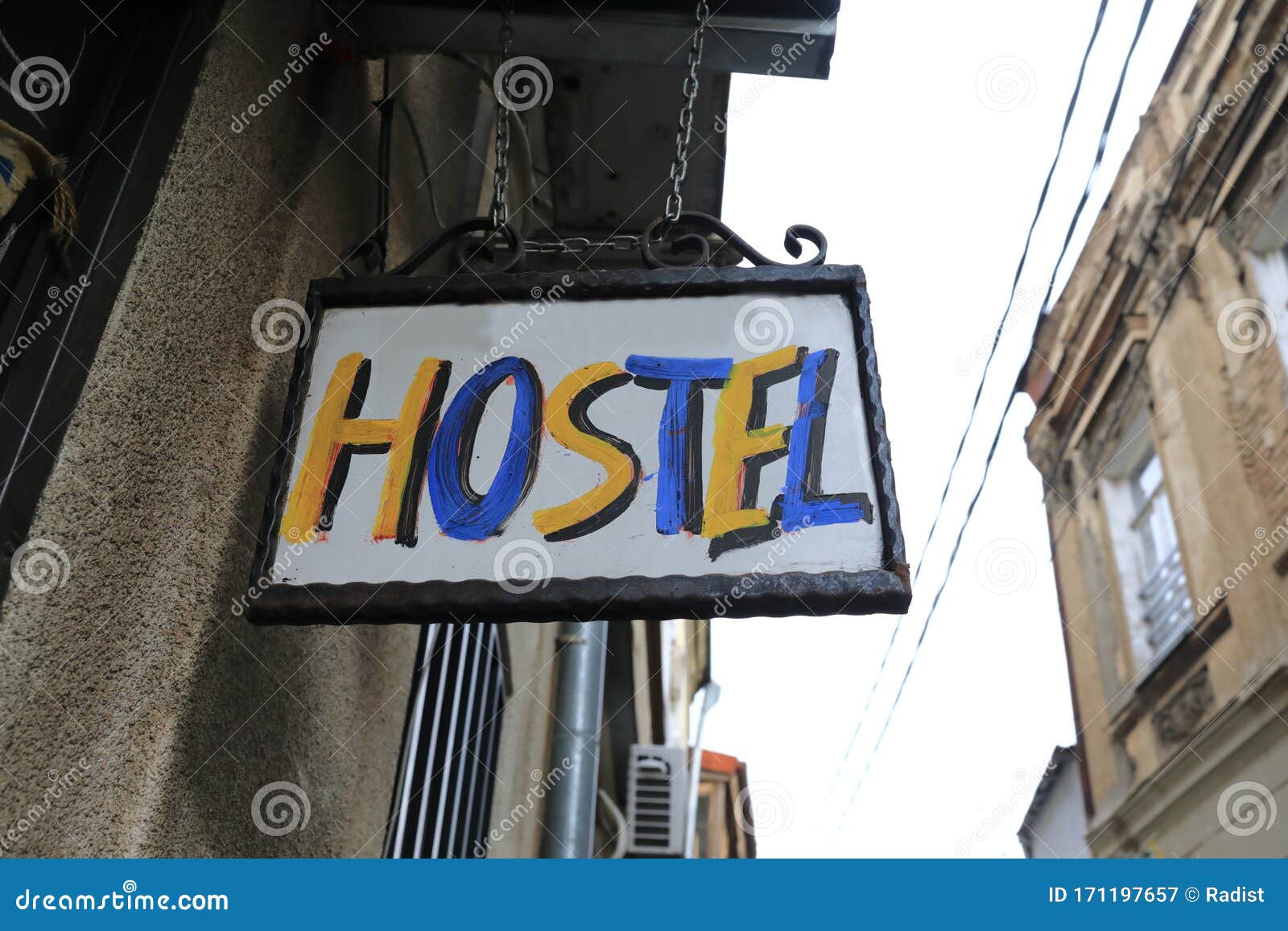 Hostel Sign Made Royalty-Free Stock Photography | CartoonDealer.com ...