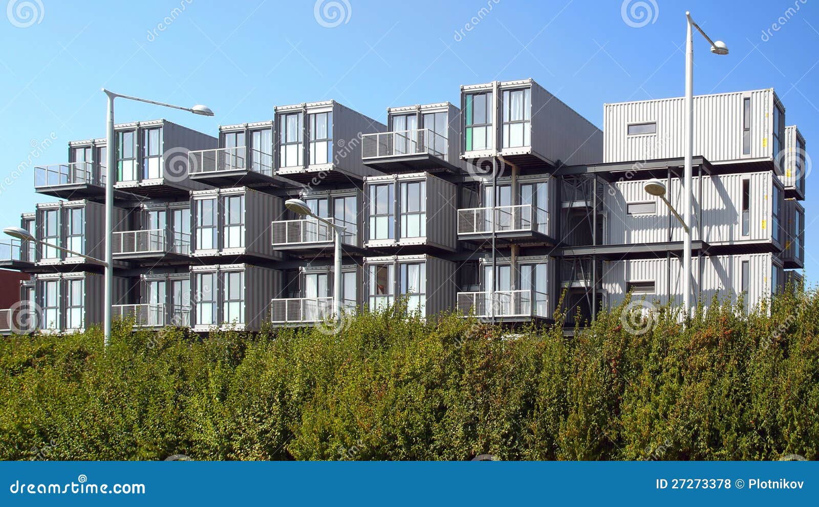 Hostel for Students from Containers. Stock Photo - Image of multi ...