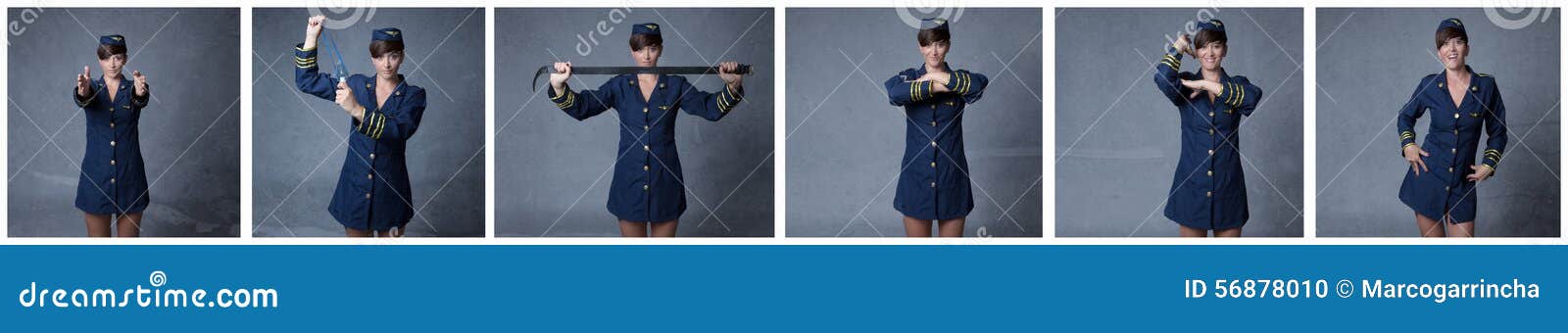 Hostess flight instruction stock photo. Image of aircraft - 56878010