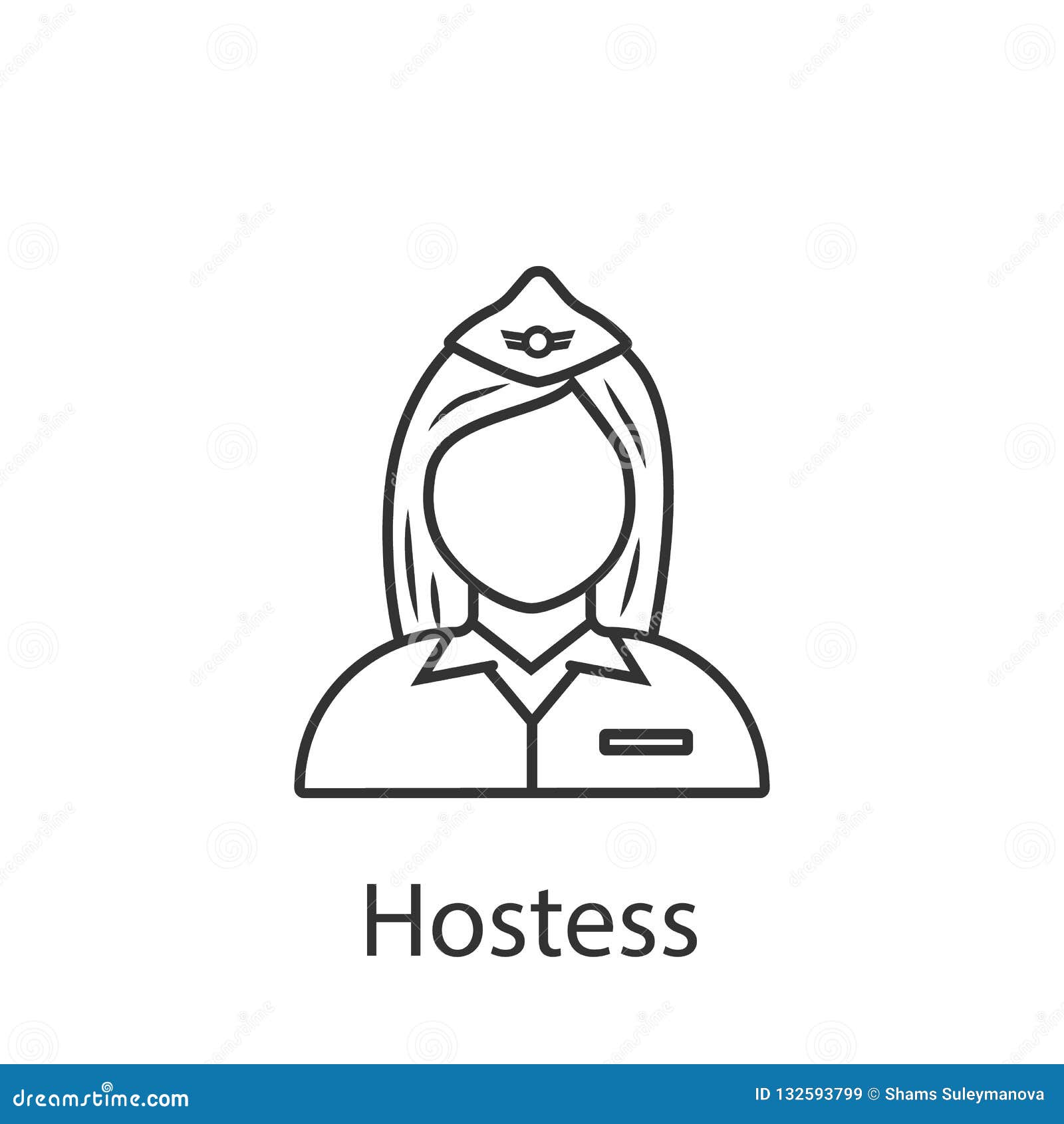 Air Hostess Icon. Trendy Air Hostess Logo Concept On White Background ...