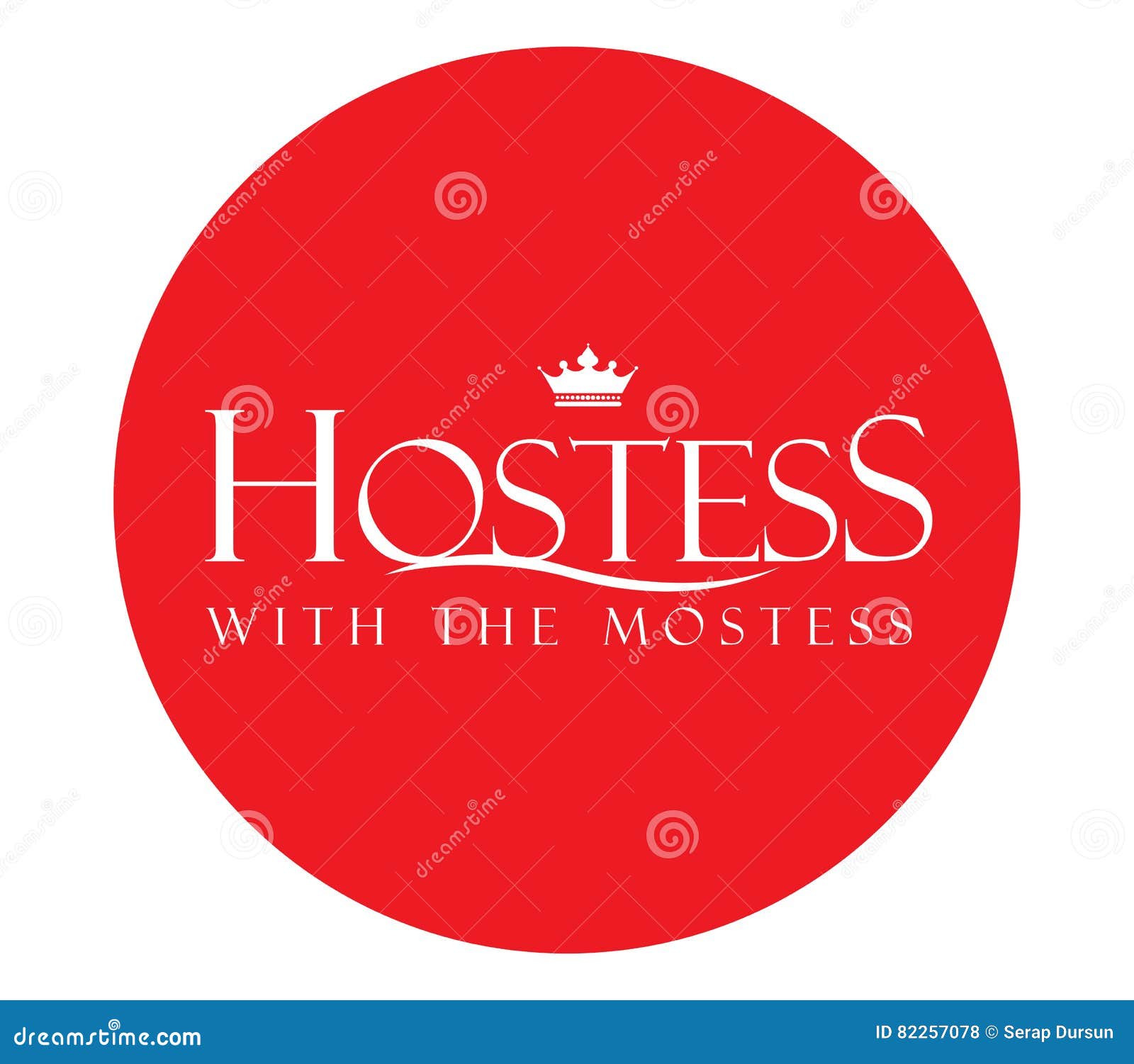 Hostess With The Mostess Logo Design Cartoon Vector | CartoonDealer.com ...