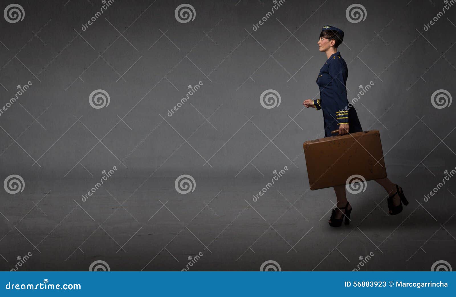 Hostess Running in an Empty Room Stock Image - Image of beautiful ...