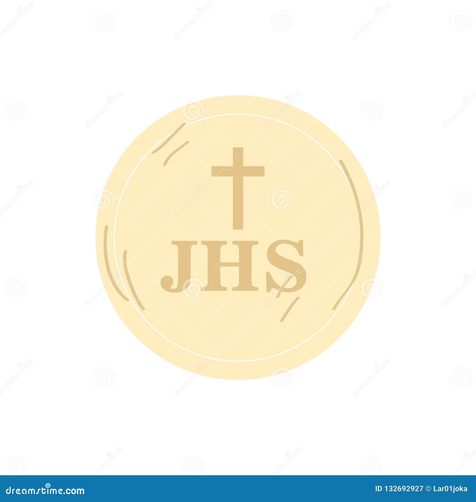 Hostia cristão isolado ilustração do vetor. Ilustração de sagrado ...