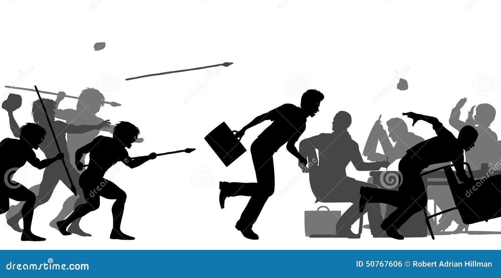 Hostile corporate takeover stock vector. Illustration of neanderthal ...