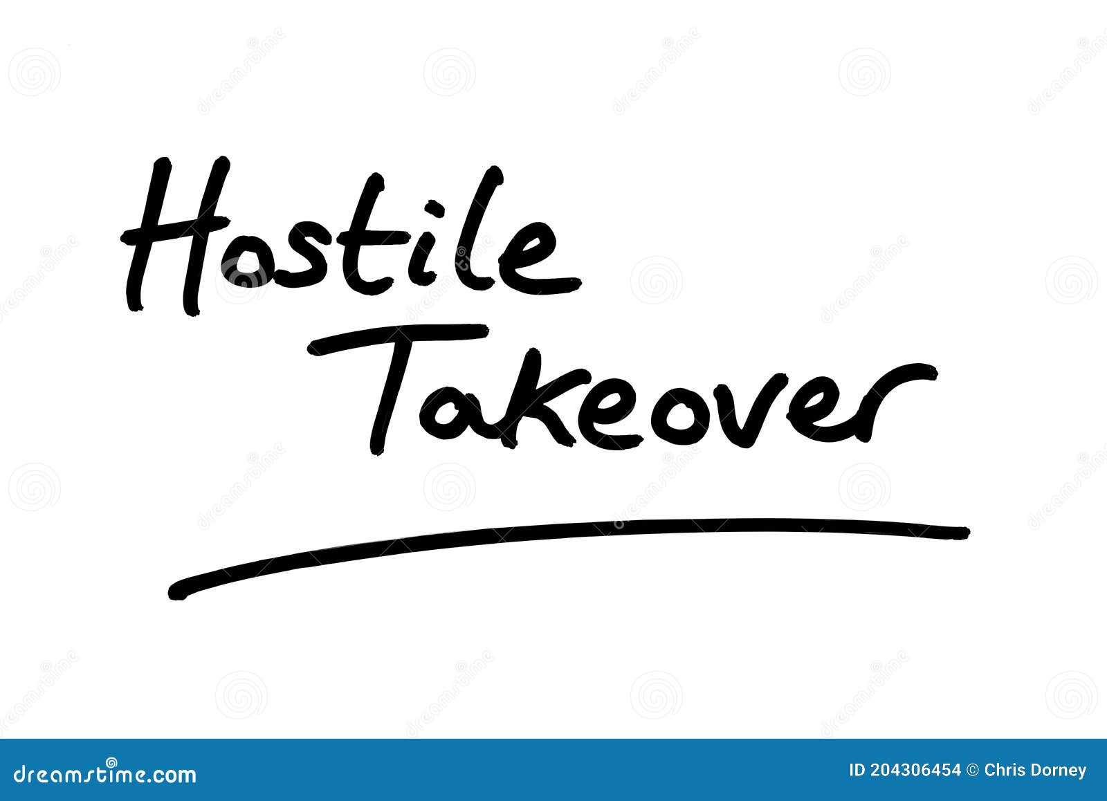Hostile Takeover stock illustration. Illustration of company - 204306454