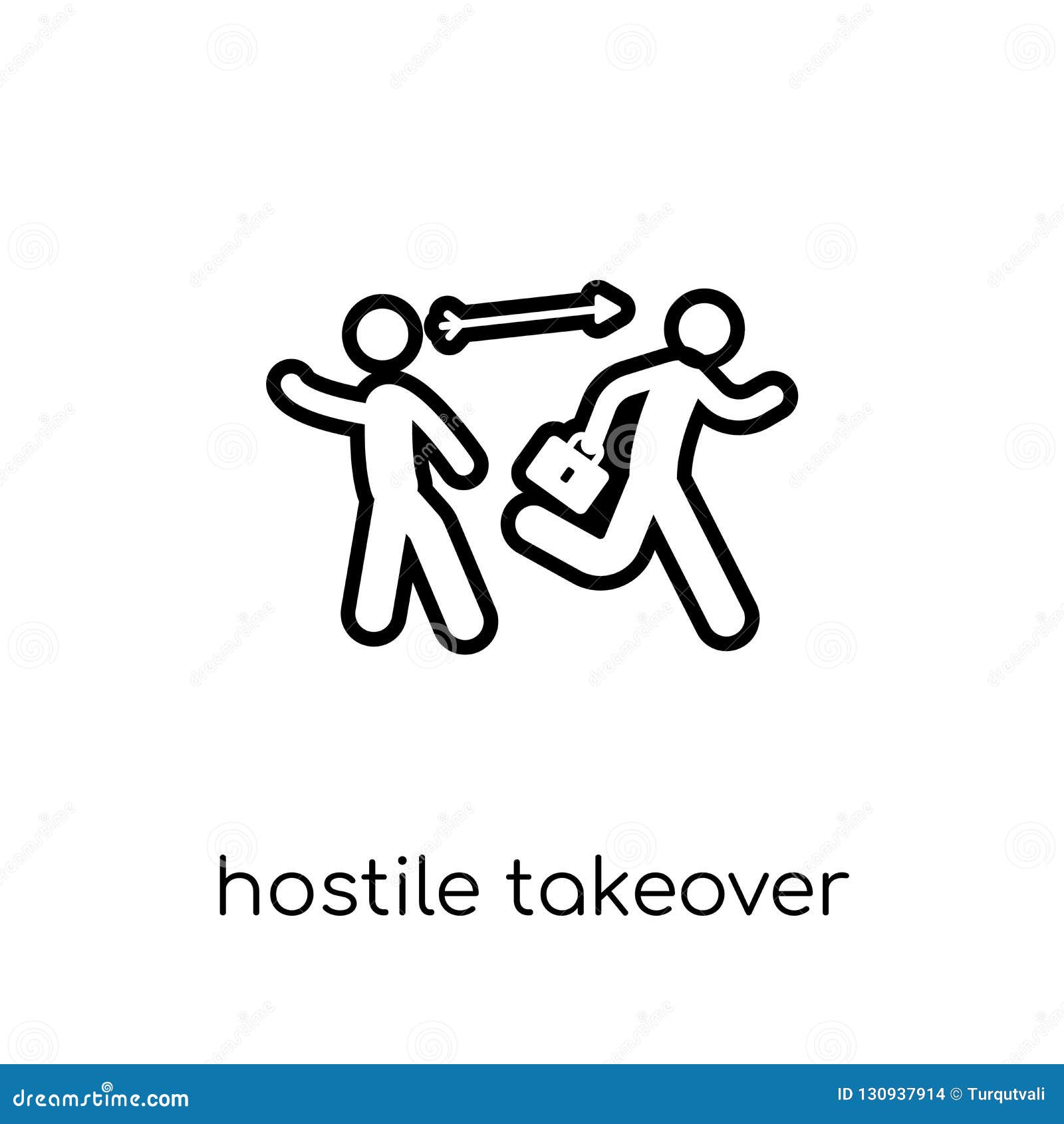 Hostile Takeover Icon. Trendy Modern Flat Linear Vector Hostile Stock ...