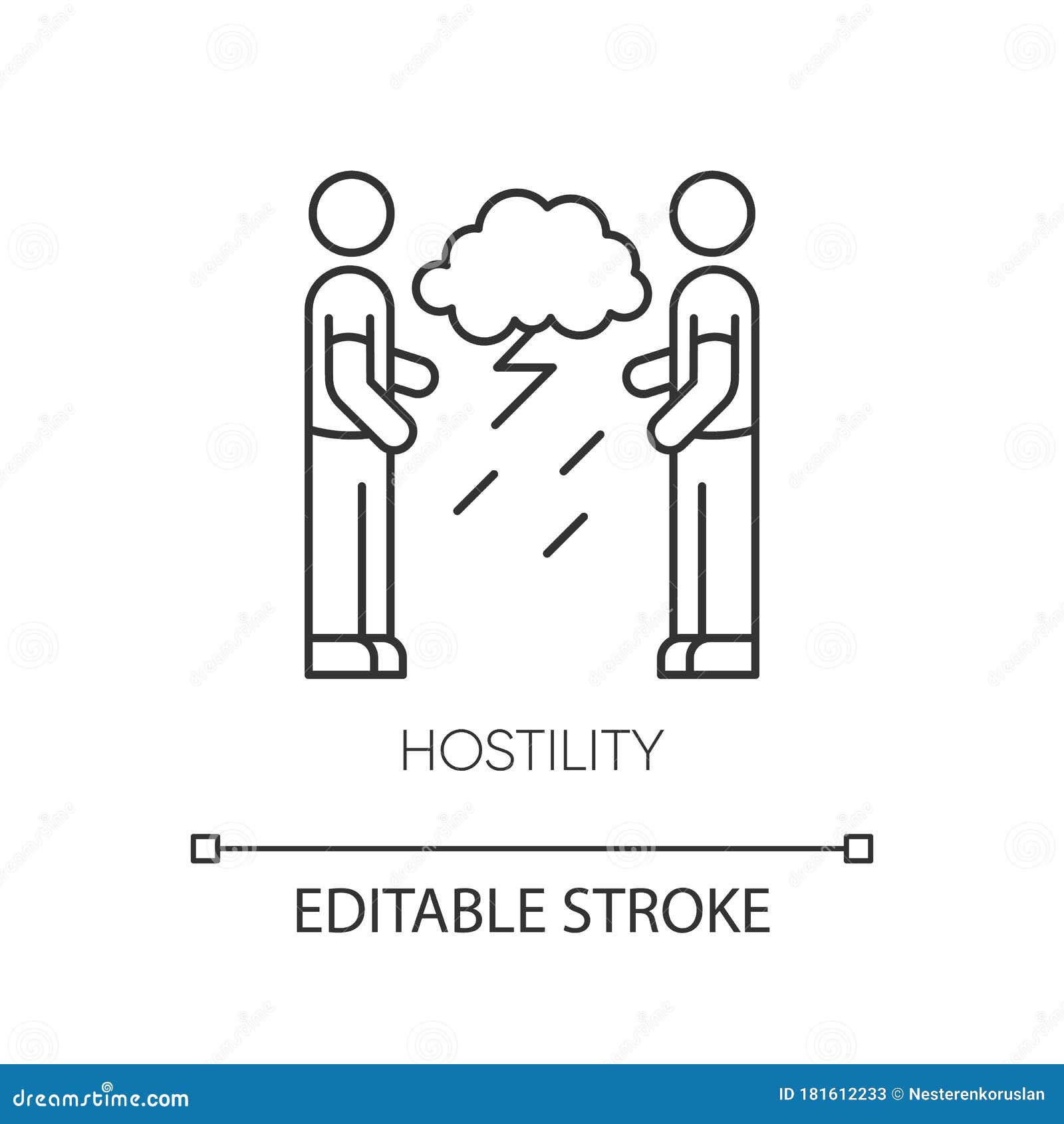 Hostility And Human Mind - Pictured As Word Hostility Inside A Head To ...
