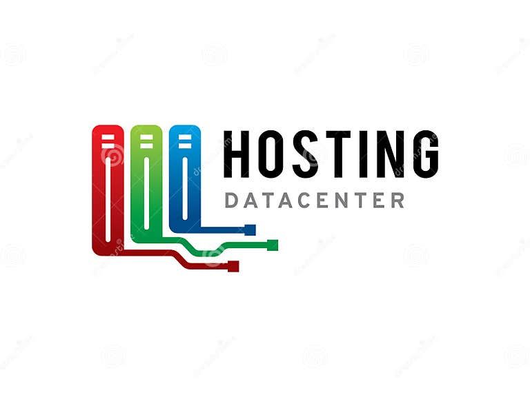 Hosting Data Center Logo Symbol or Icon Template Stock Vector ...