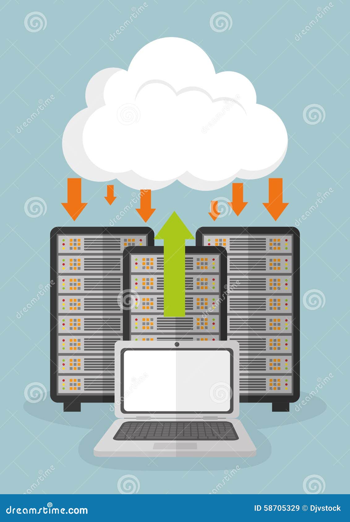 Hosting design. stock vector. Illustration of network - 58705329
