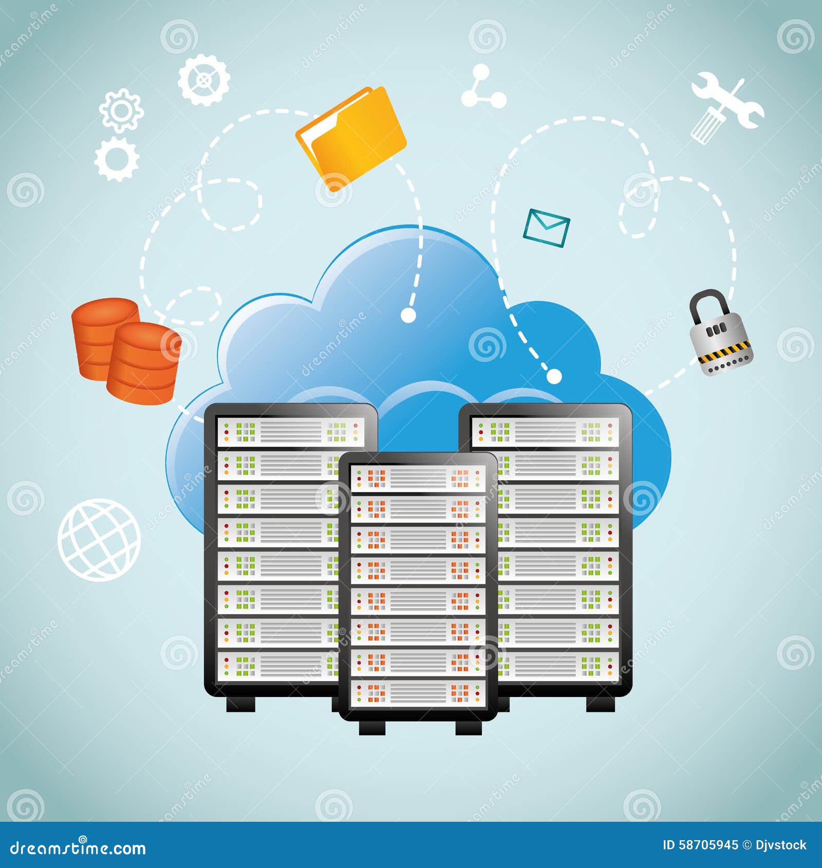 Hosting design. stock vector. Illustration of connection - 58705945