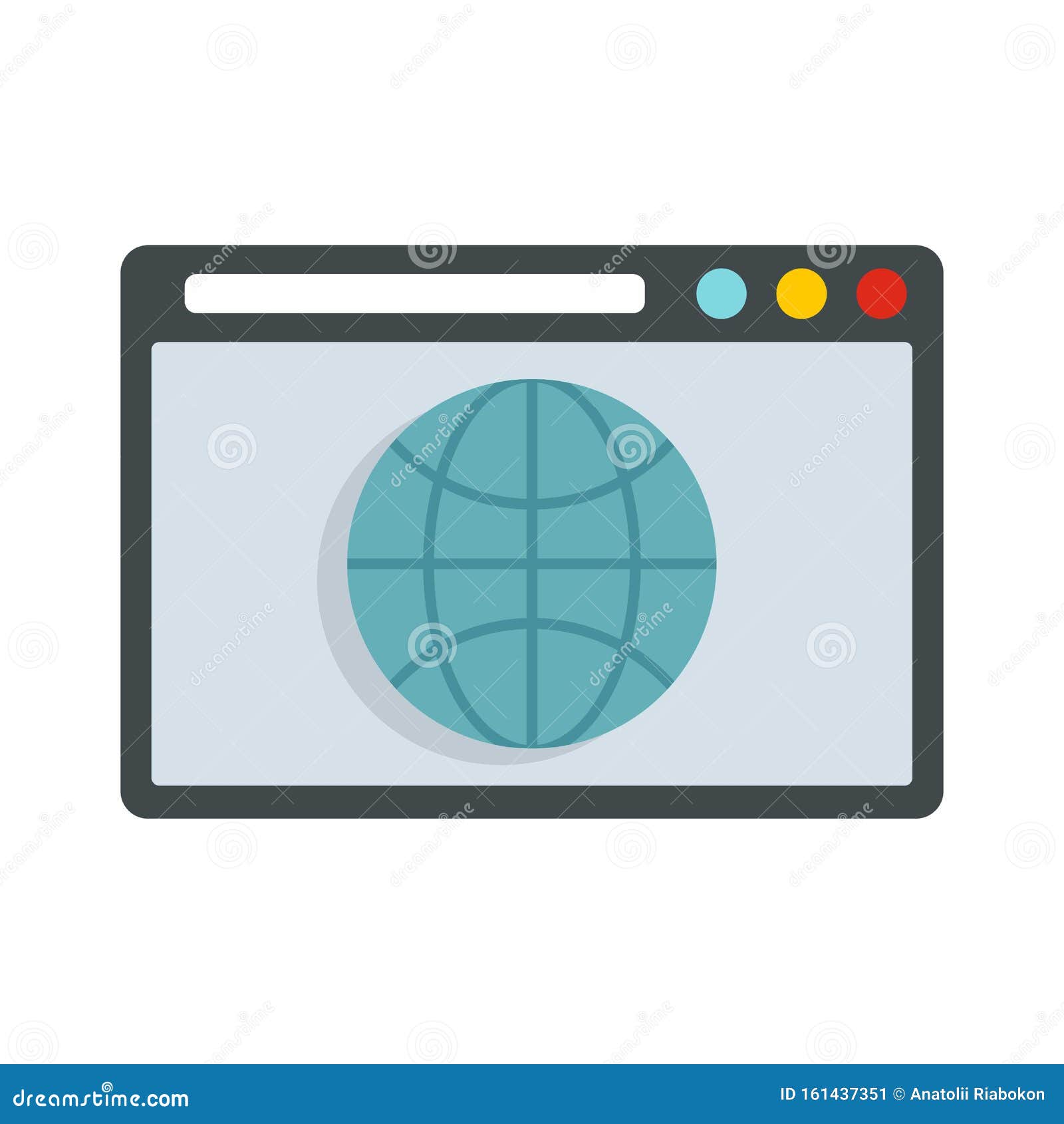 Hosting Domain Icon, Flat Style Stock Vector - Illustration of internet ...