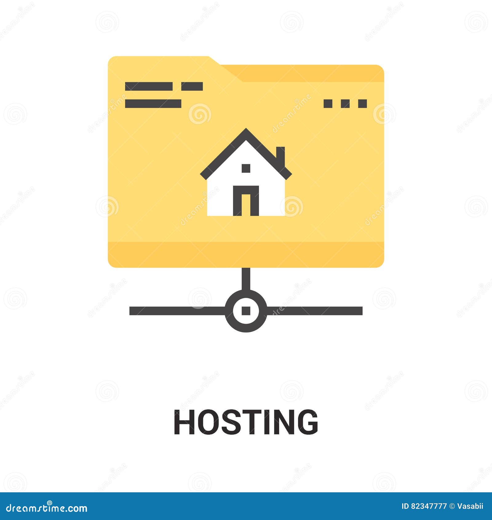 Hosting icon concept stock vector. Illustration of office - 82347777