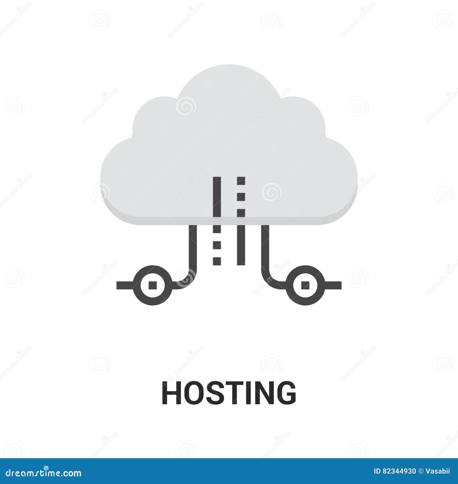 Hosting icon concept stock vector. Illustration of design - 82344930