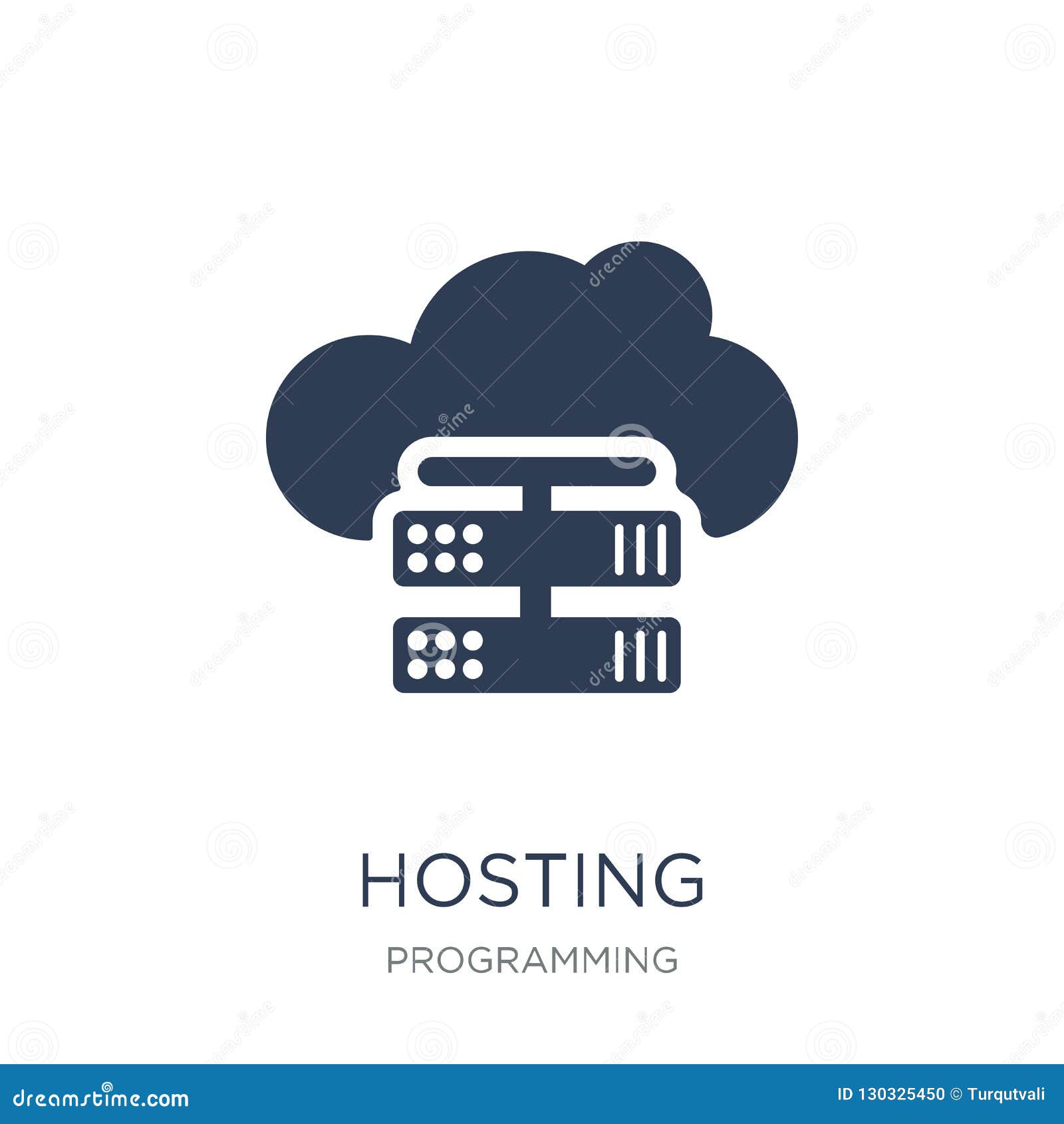 Hosting Icon. Trendy Flat Vector Hosting Icon on White Background from ...