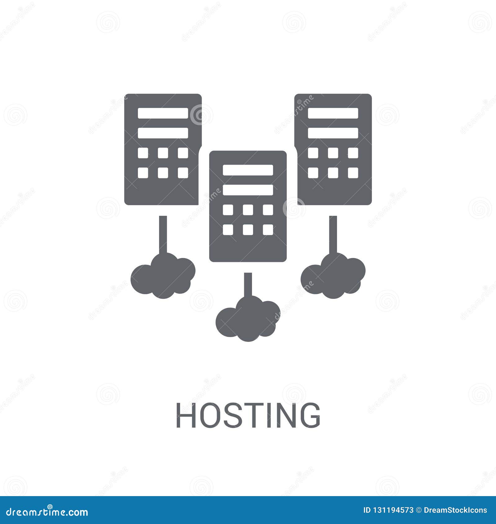 Hosting Icon. Trendy Hosting Logo Concept on White Background Fr Stock ...