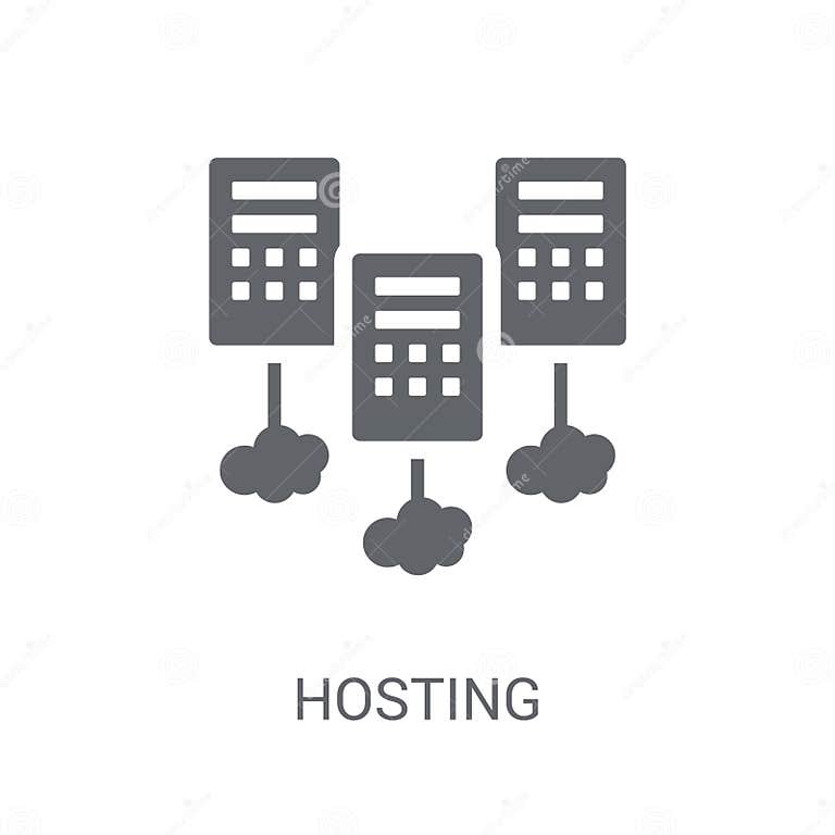 Hosting Icon. Trendy Hosting Logo Concept on White Background Fr Stock ...