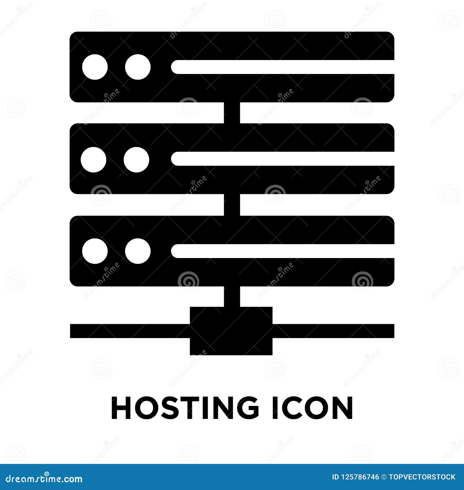 Hosting Icon Vector Isolated on White Background, Logo Concept O Stock ...