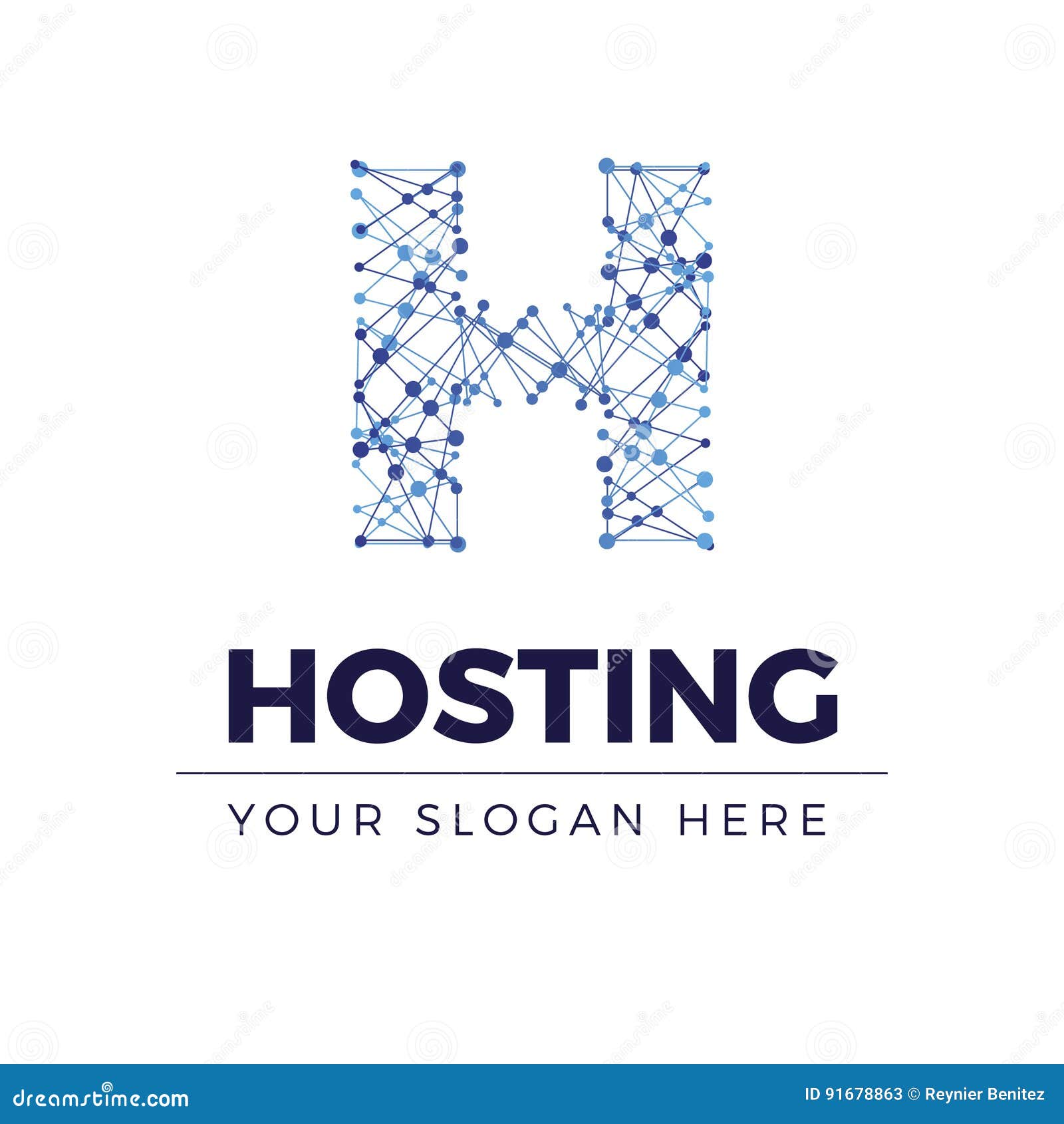 Hosting Logo stock vector. Illustration of colorful, internet - 91678863