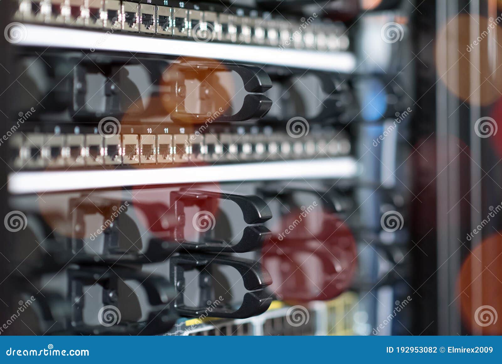 Hosting Platform for Modern Internet Resources. Rack with Server Data ...