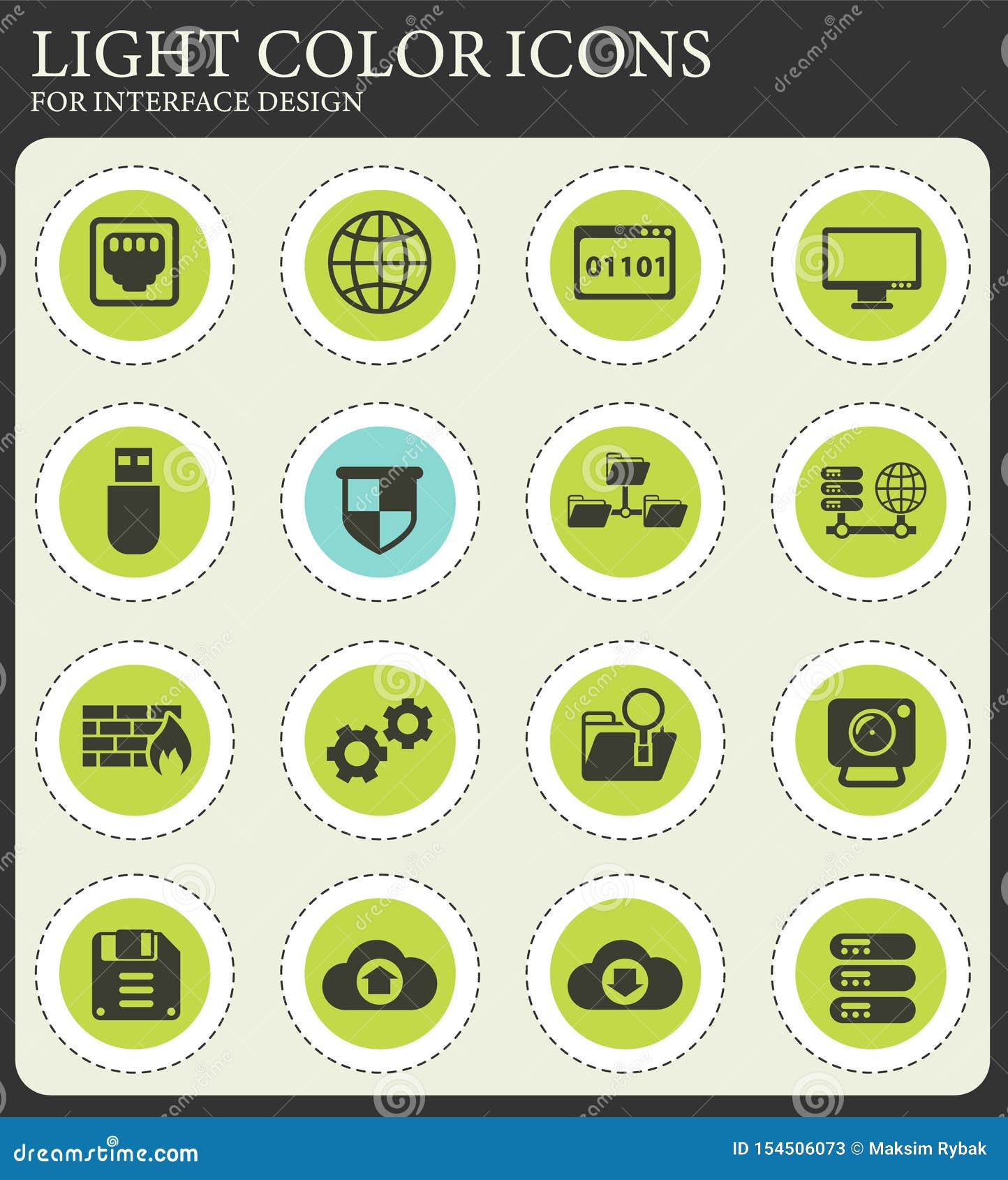 Hosting provider icon set stock vector. Illustration of vector - 154506073